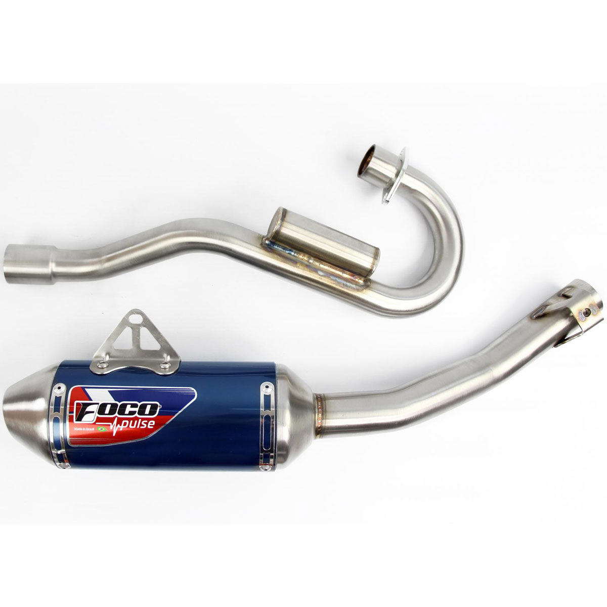 Curva + Ponteira Foco Racing CRF 230 Pulse Azul